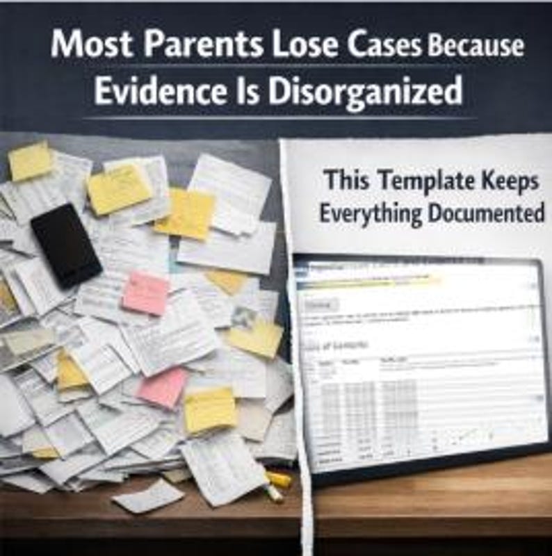 Evidence and Incident Tracking Log for Child Custody Family Court ...