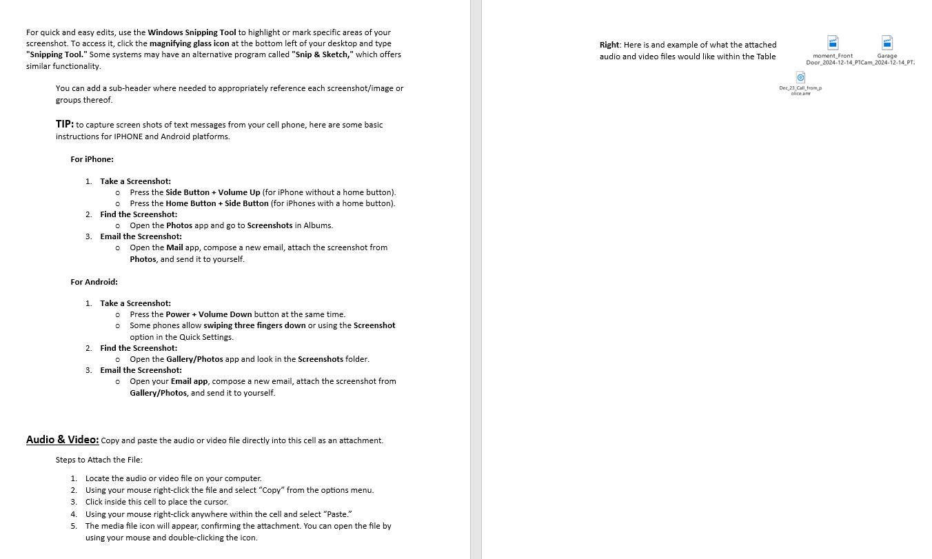 Evidence and Incident Tracking Log for Child Custody Family Court ...