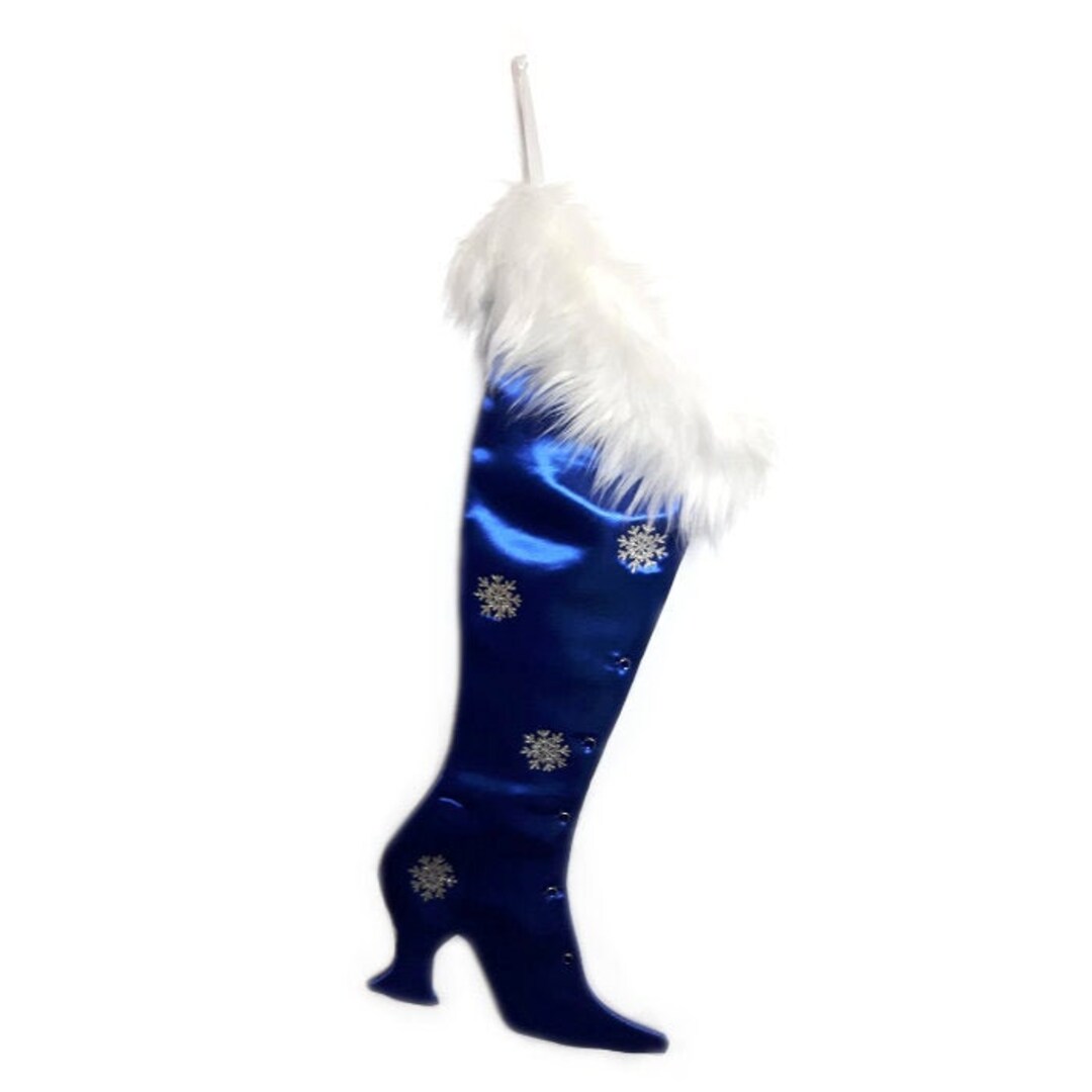 Luxury Christmas Stocking, Satin Christmas Stocking, High Heel ...