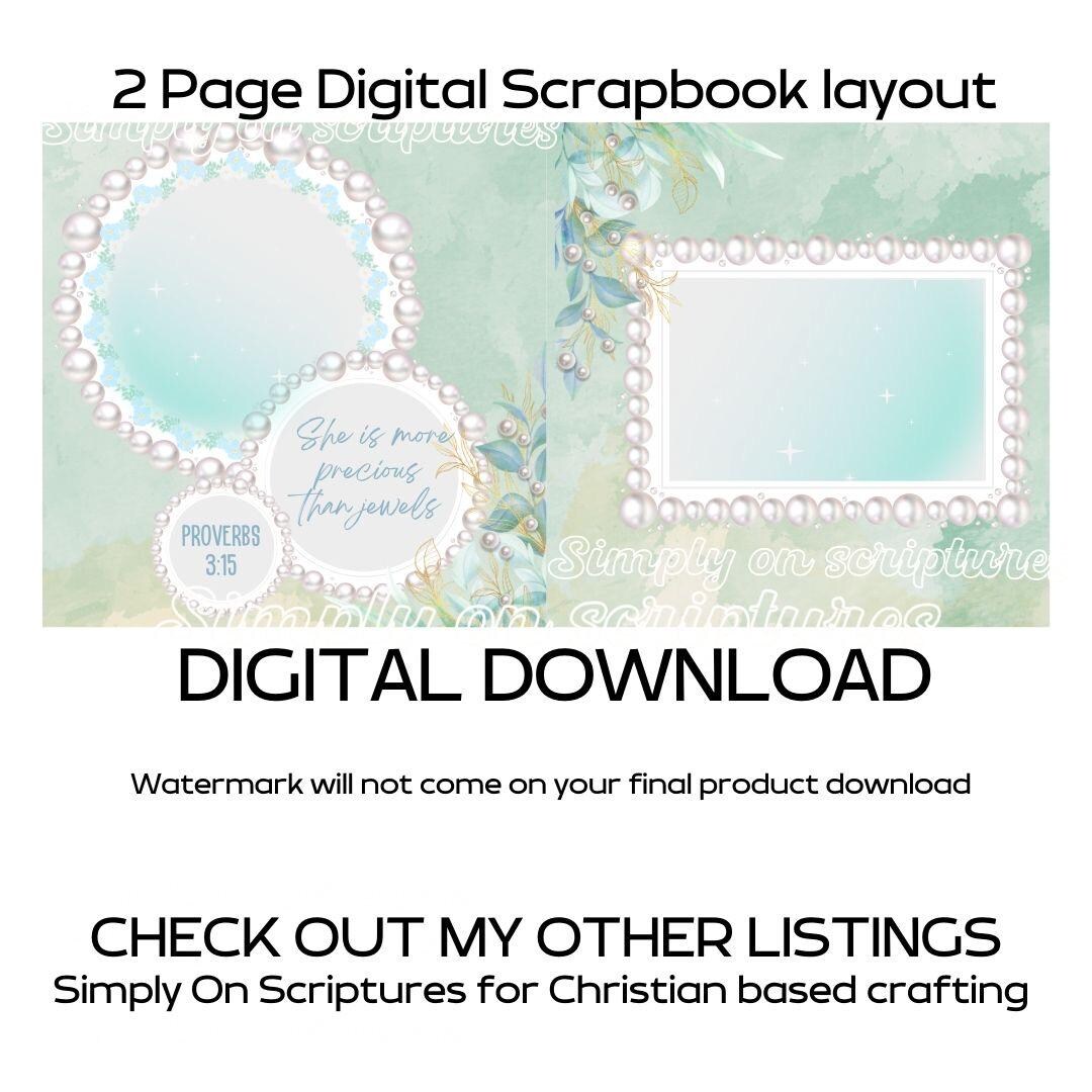 Girl Scrapbook 2 Page Layout * Easy Digital Page to Download or ...