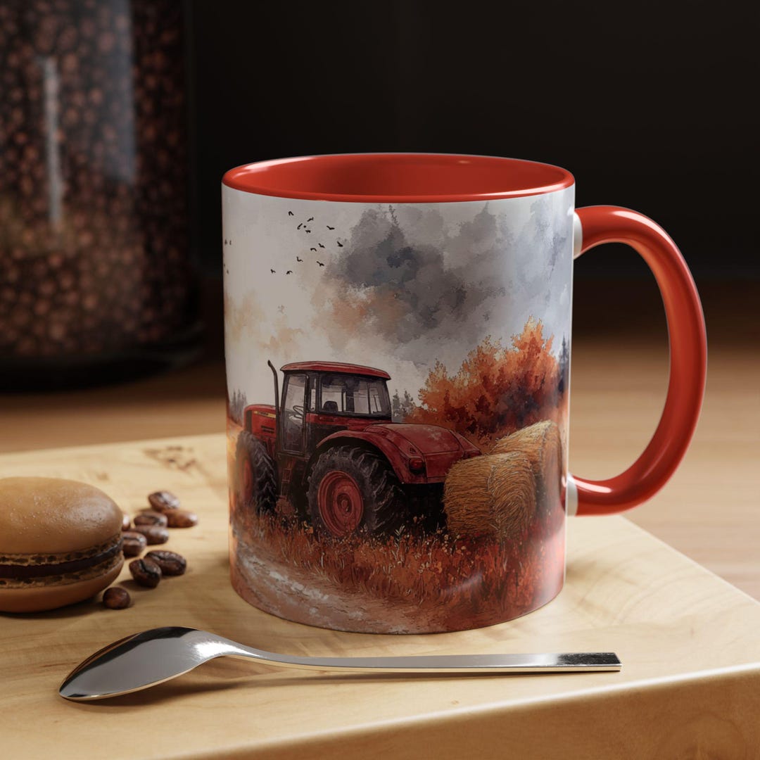 Rustic Farm Tractor Coffee Mug: Countryside Accent Mug - Etsy