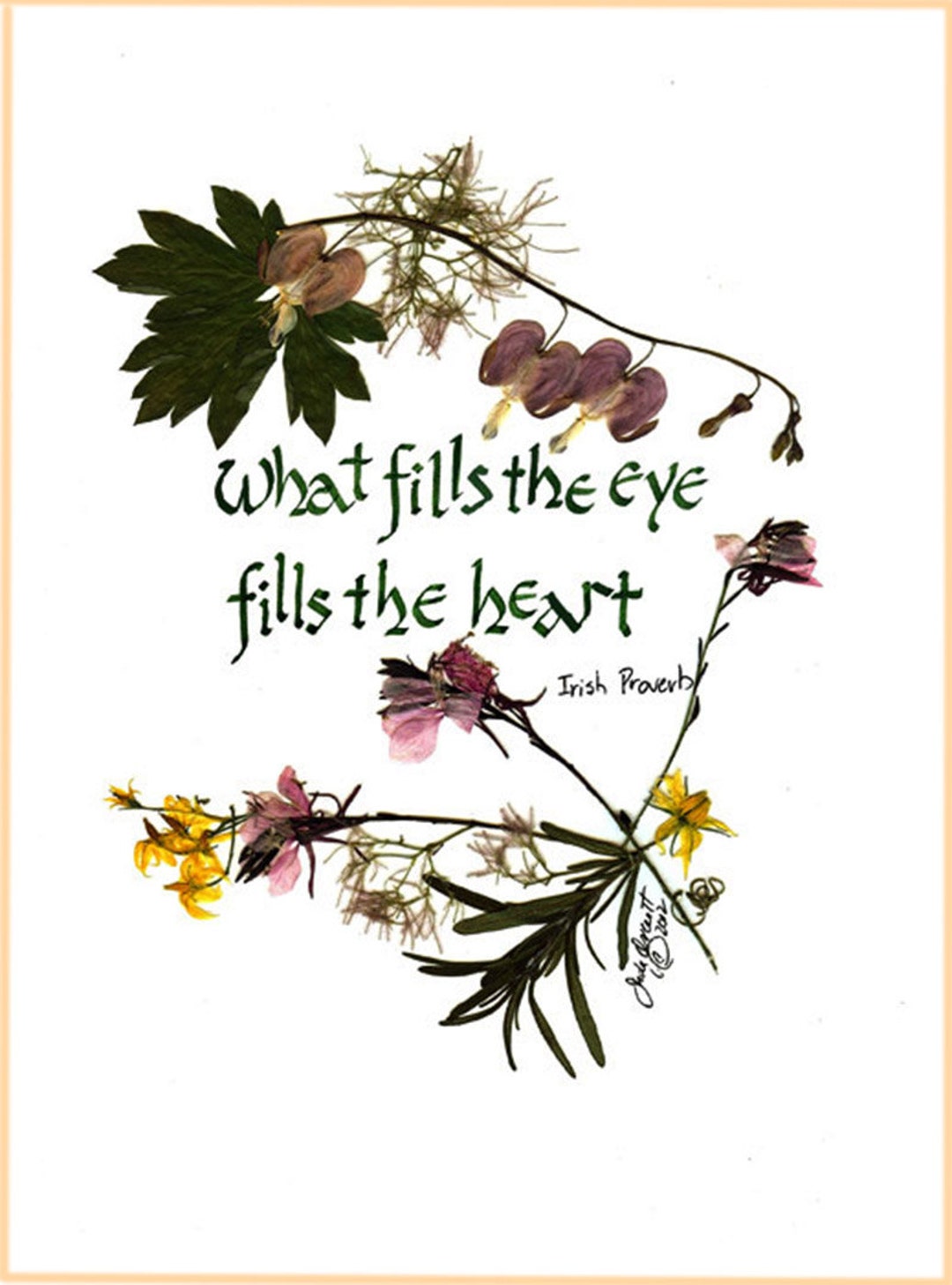 Victorian Valentine, Love Expression, Irish Proverb, Handmade Card ...