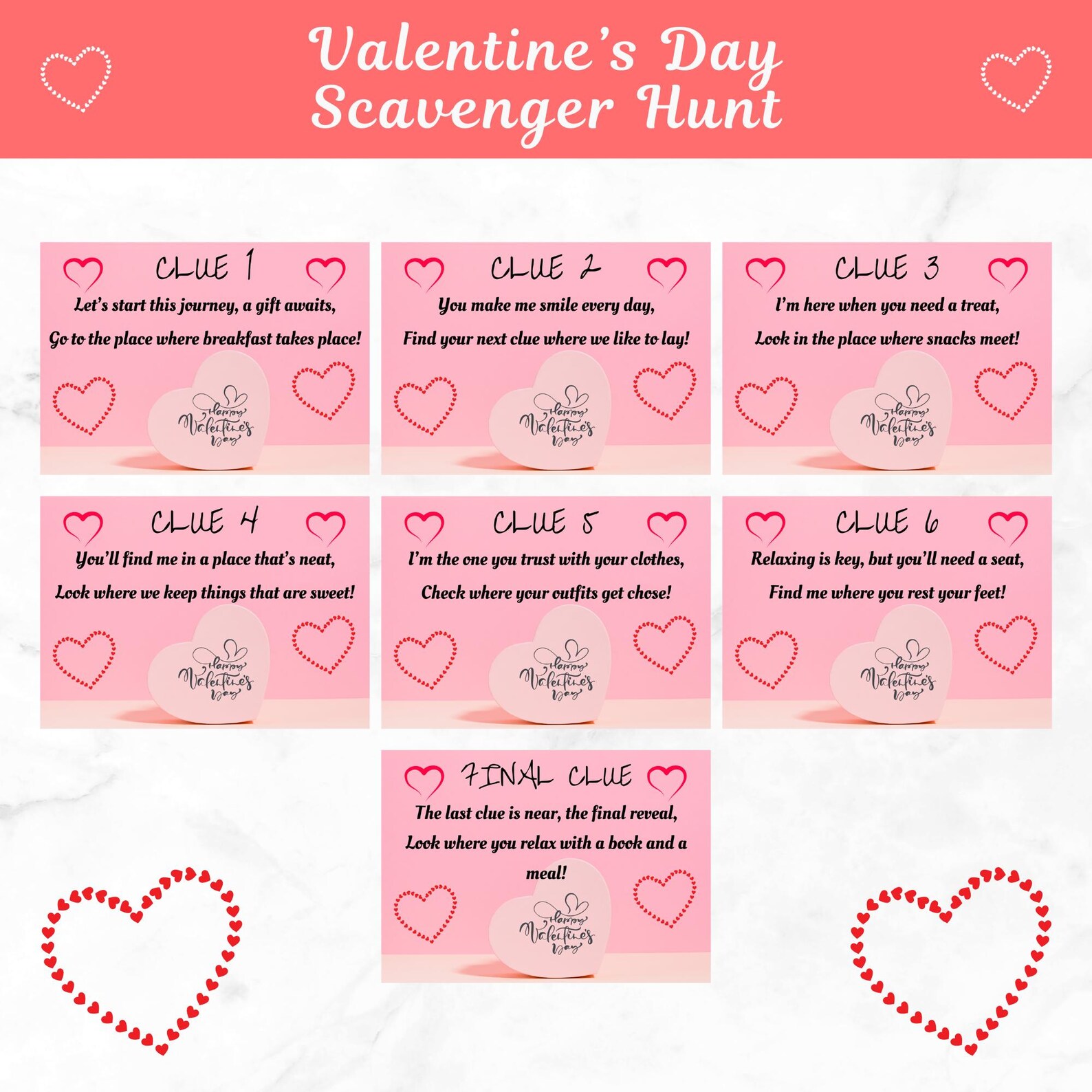 Valentines Day Scavenger Hunt, Valentines Games and Activities ...