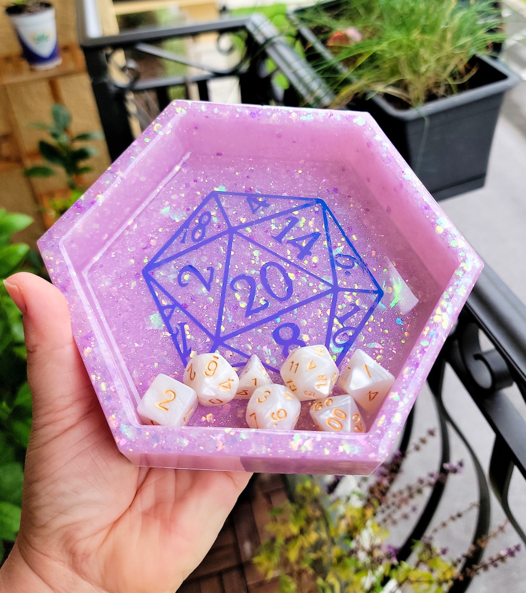 Dnd Dice Tray Box Lavender Lilac Amethyst Light Purple Ice Dungeons Box ...