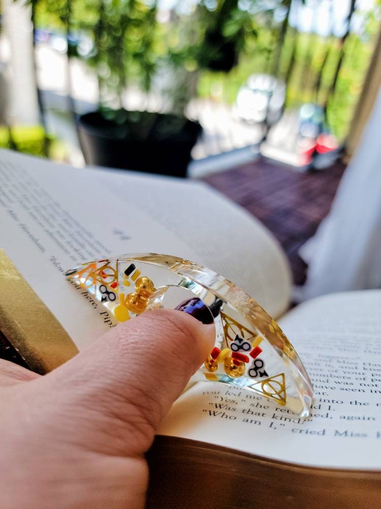 Wizard Book Page Thumb Holder Book Page Rest Gold and Red - Etsy