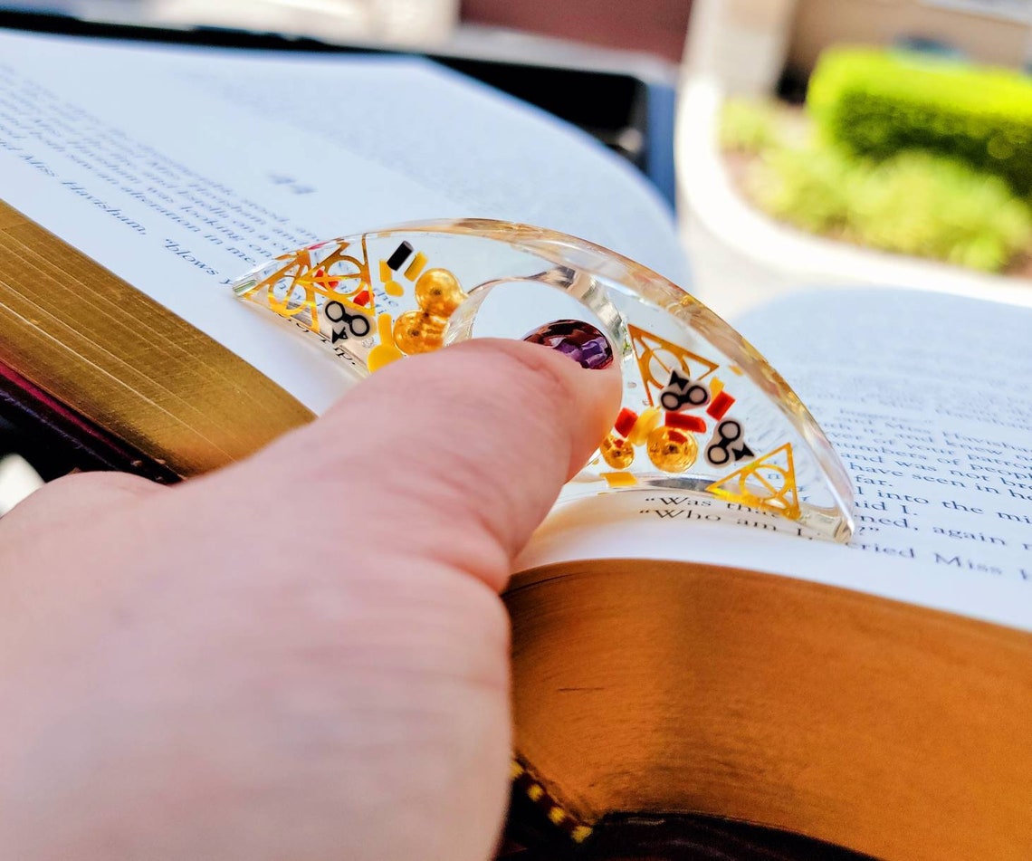 Wizard Book Page Thumb Holder Book Page Rest Gold and Red - Etsy