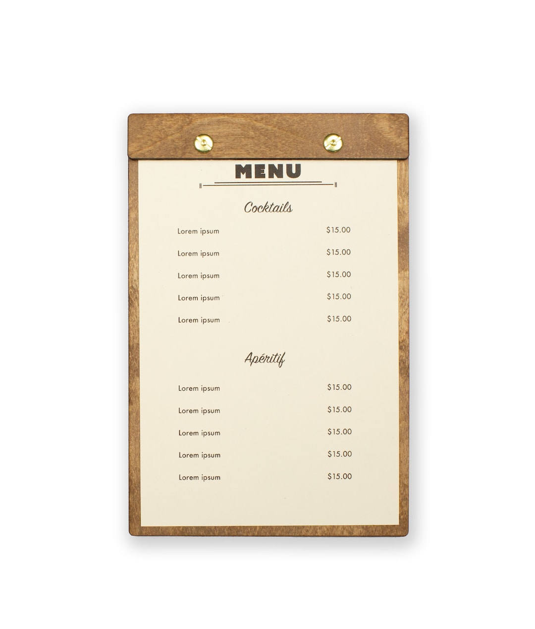 Customizable Birch Wood Menu Board: Restaurant Cafe Bar (5.5 X 8.5) - Etsy