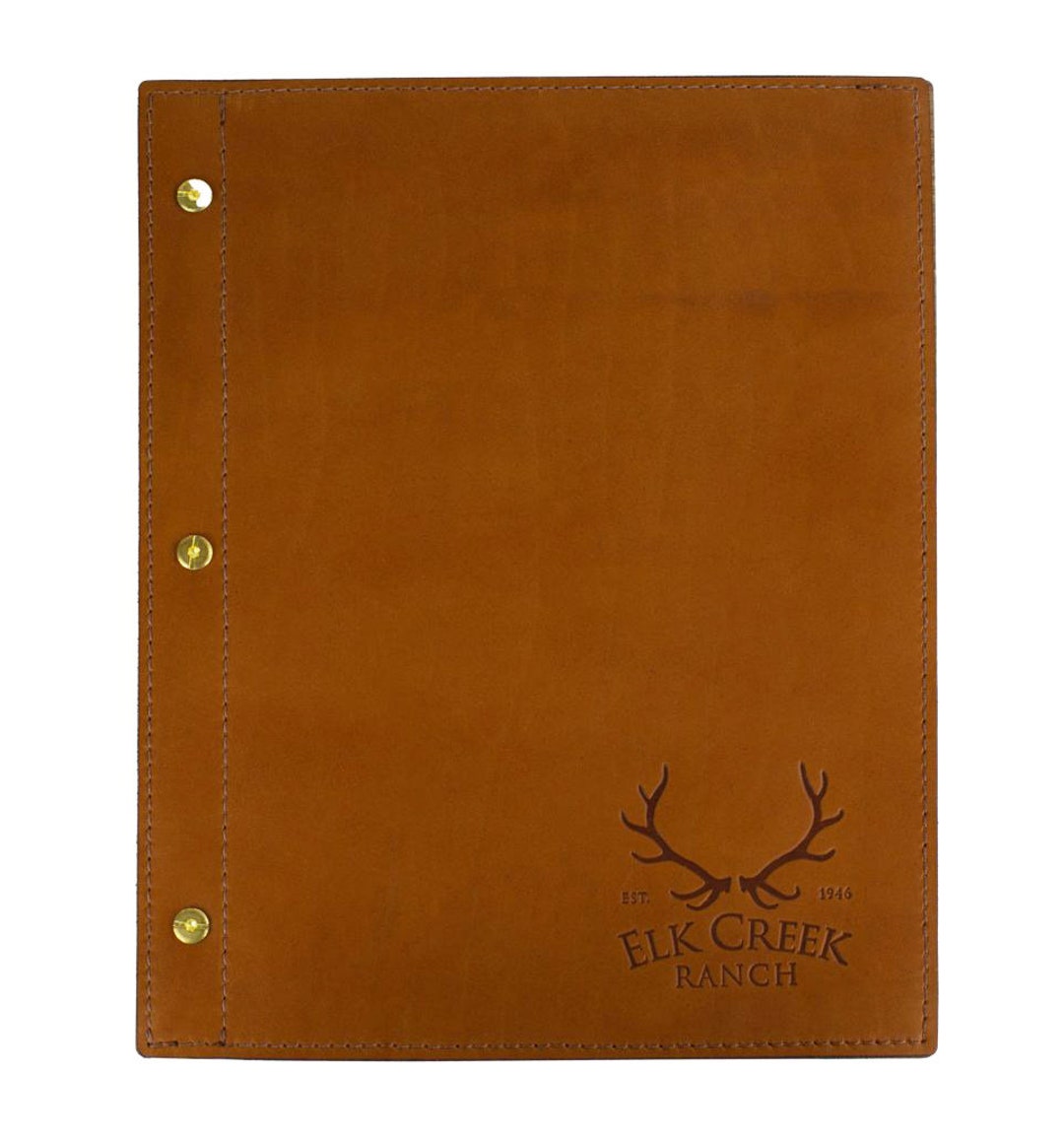 Customizable Full-grain Leather & Wood Booklet Menu: Made in USA - Etsy