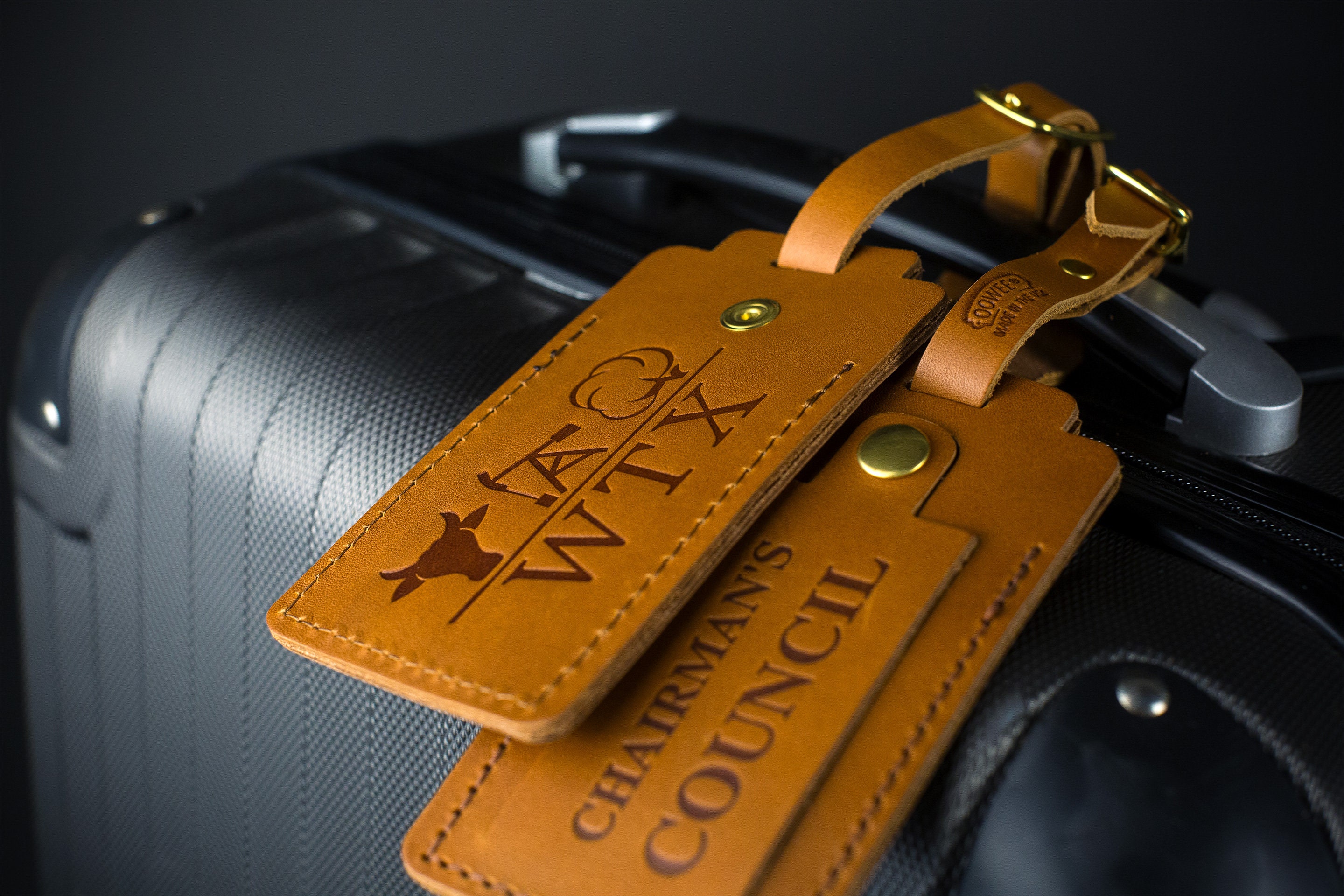 Personalized Full Grain Leather Luggage Tag, Custom Tag for Luggage, Baggage Tag, Customized ...