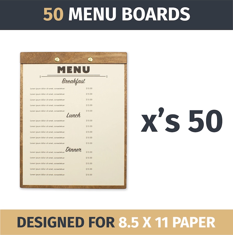 Customizable Birch Menu Board: Engraved Restaurant Cafe Bar Menu (8.5 X ...