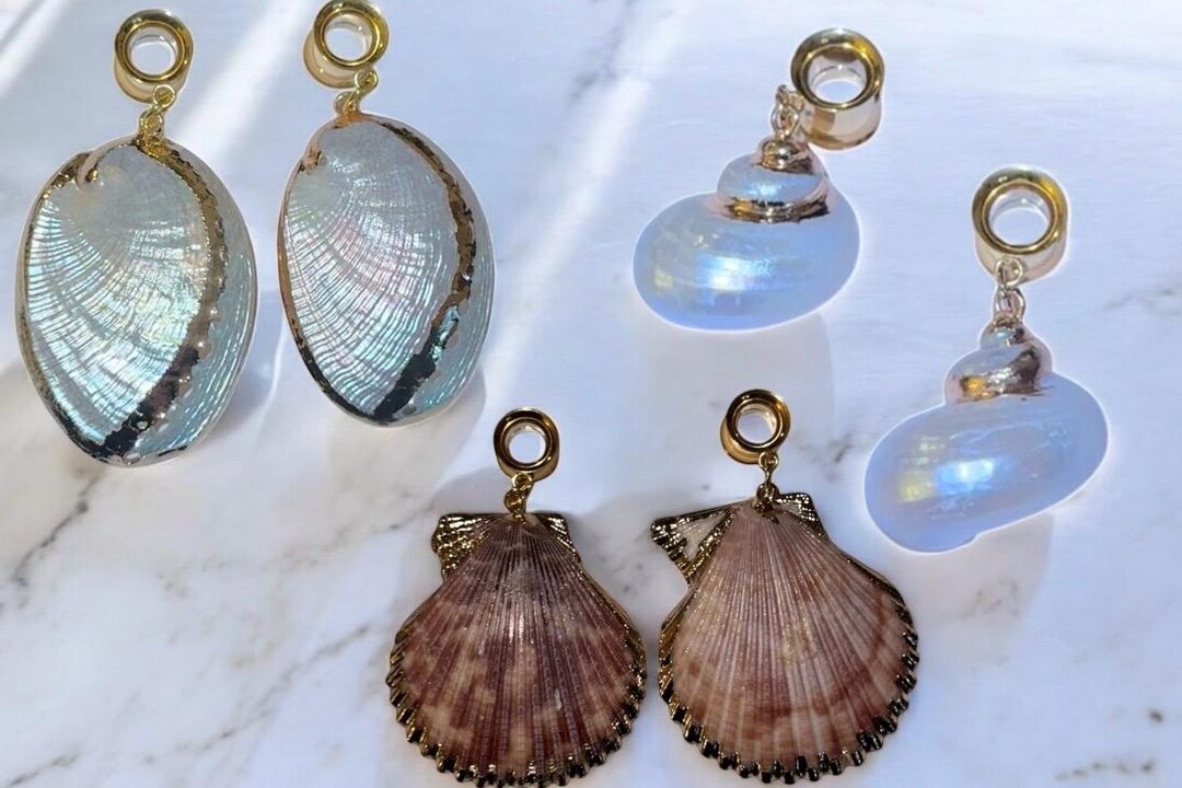 Catalina Island Shell Tunnel Hanger Earrings - Etsy