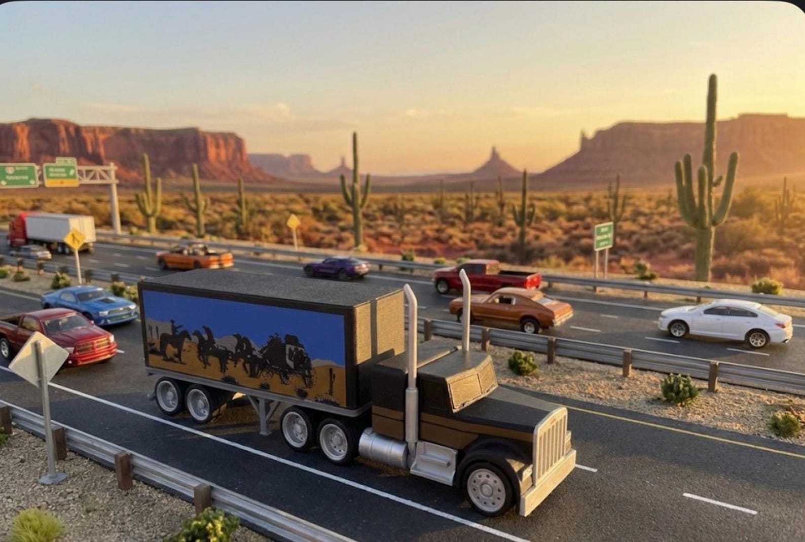 Smokey and the Bandit 3D Printed Semi Truck Desk Toy/decor - Etsy