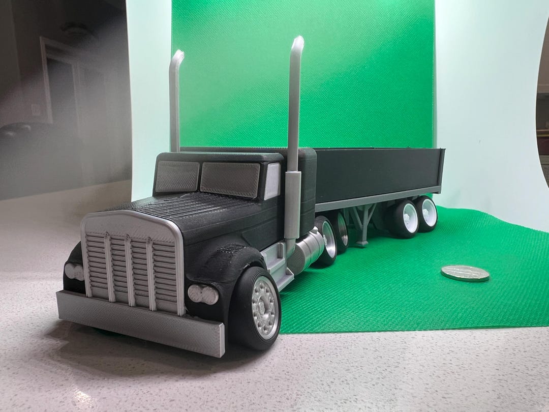 Semi Truck (toy/desk Toy) With Grain Trailer - Etsy