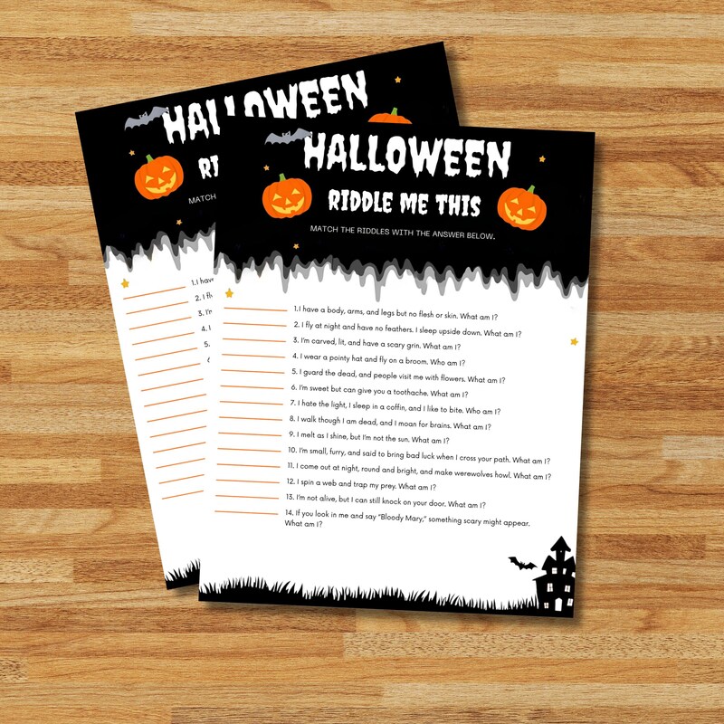 Riddle Me This Halloween - Etsy
