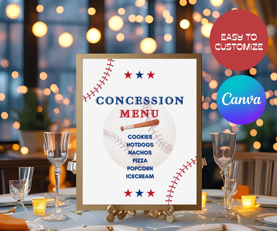 Editable Baseball Party Signs: Printable Birthday Decorations (digital ...