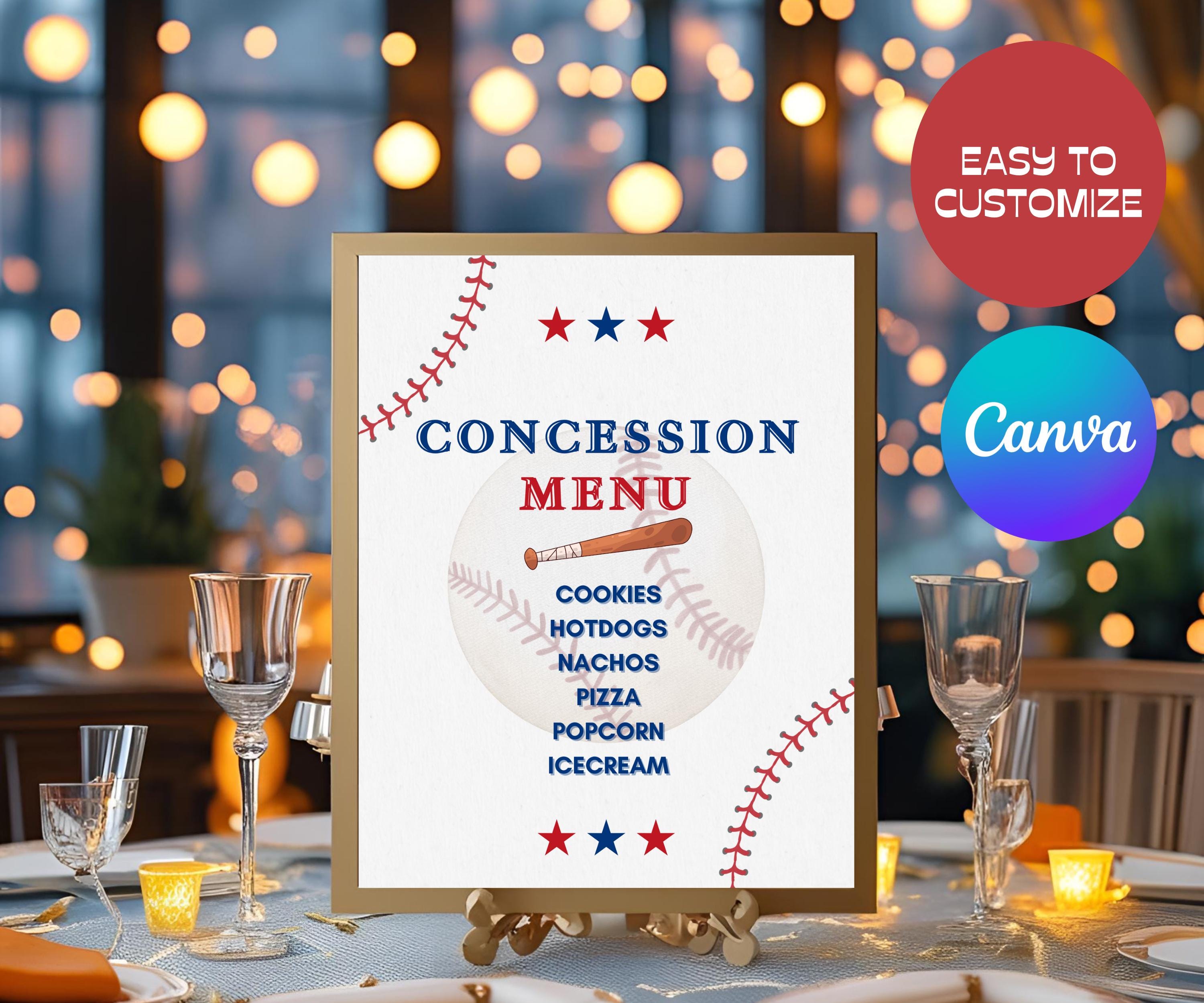 Editable Baseball Party Signs: Printable Birthday Decorations (digital ...