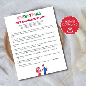 Left Right Christmas Game | Printable Gift Exchange Story (instant ...