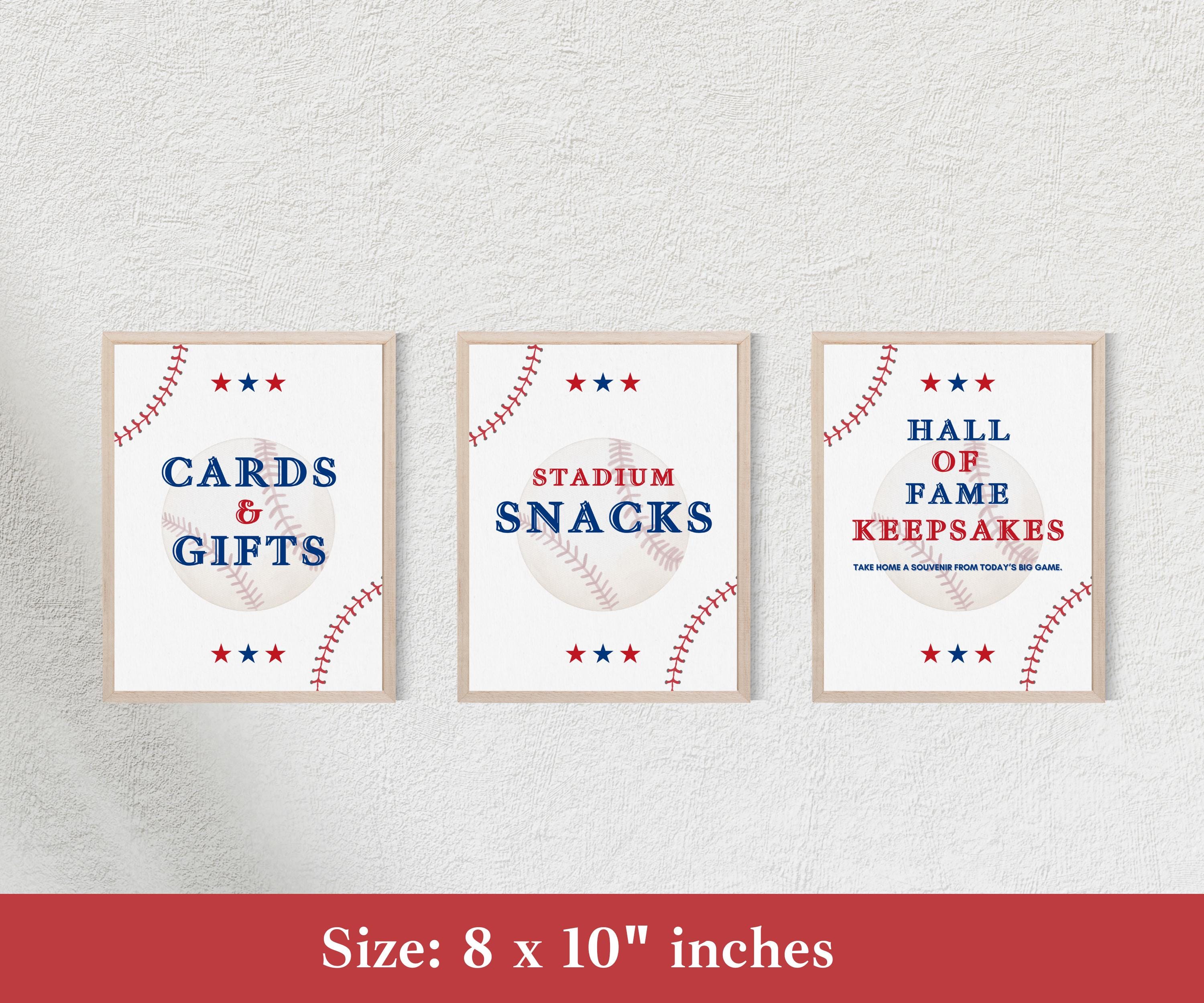 Editable Baseball Party Signs: Printable Birthday Decorations (digital ...