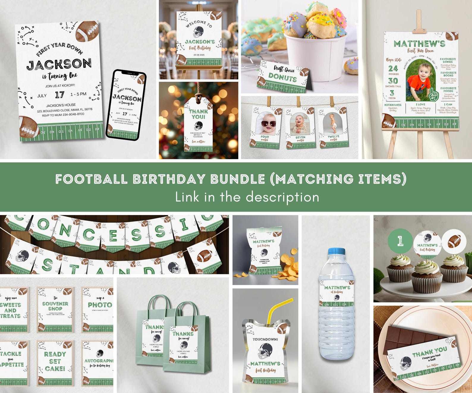 Football Party Food Labels: Editable Table Tents, Canva (digital ...
