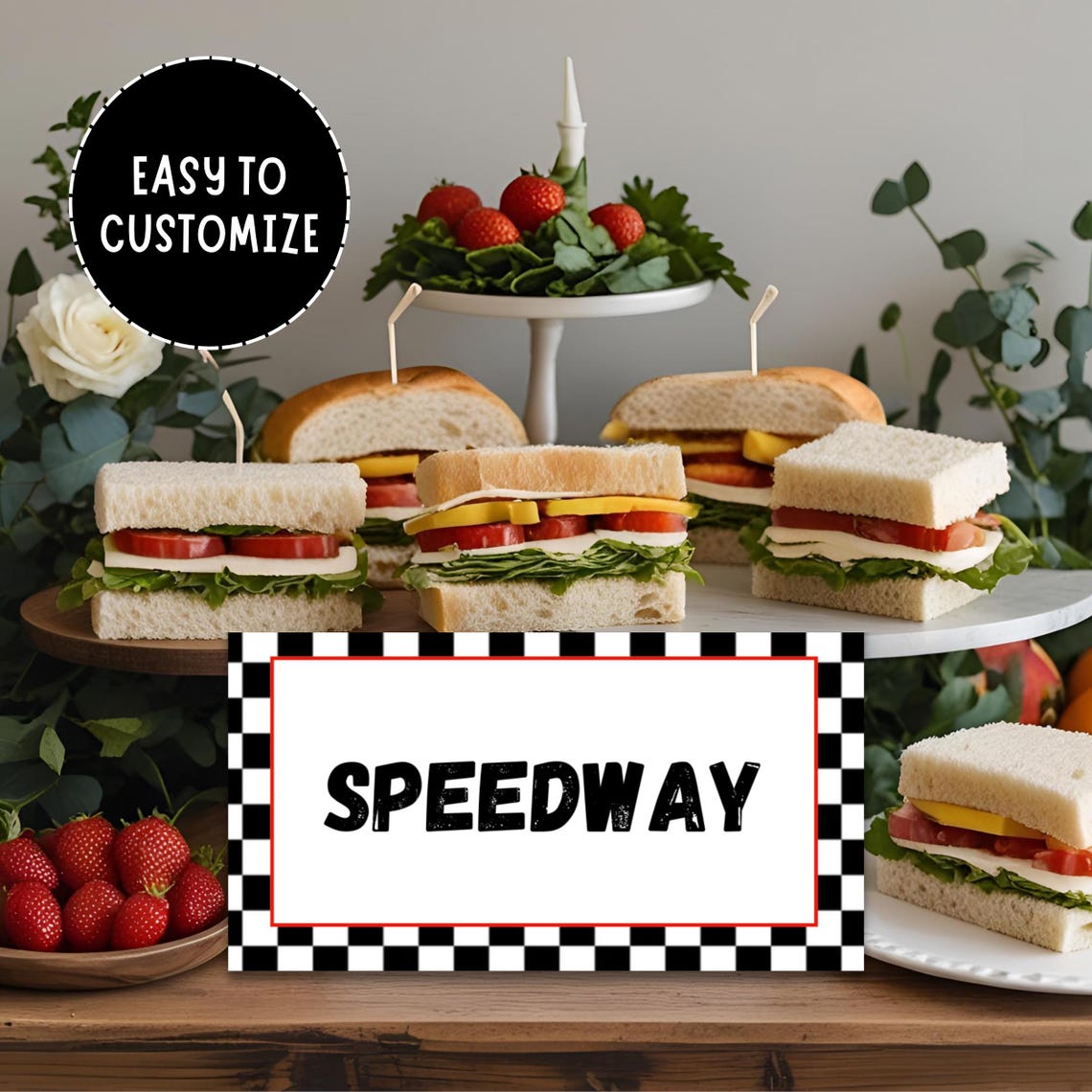 Race Car Food Tents, Two Fast Food Labels, Printable Racing Food Labels ...