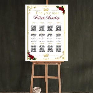 Rose and Gold Seating Chart - Etsy