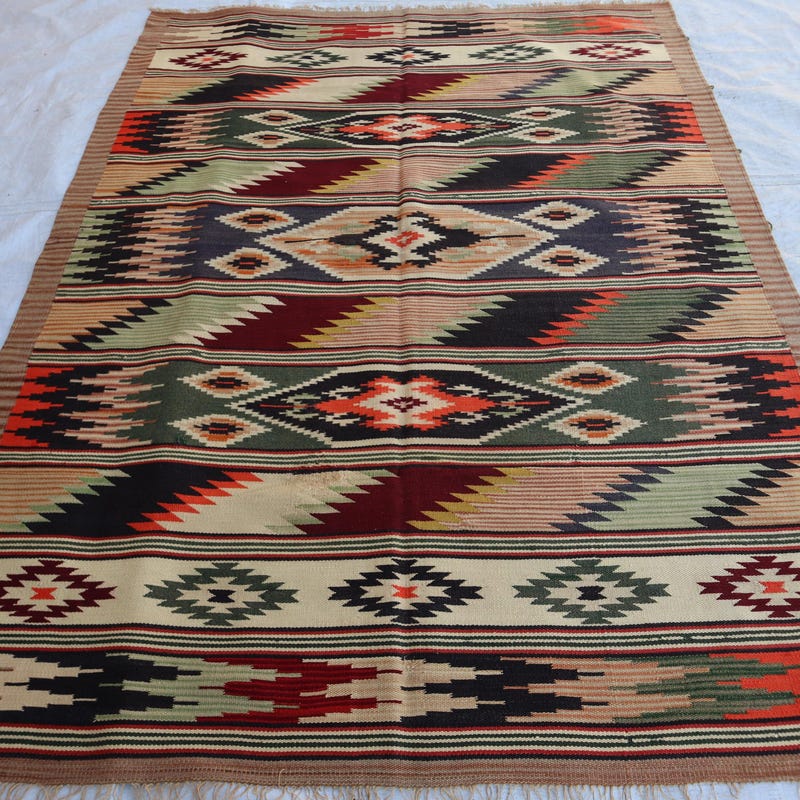Kilim Chobi Wool Rugs - Etsy UK
