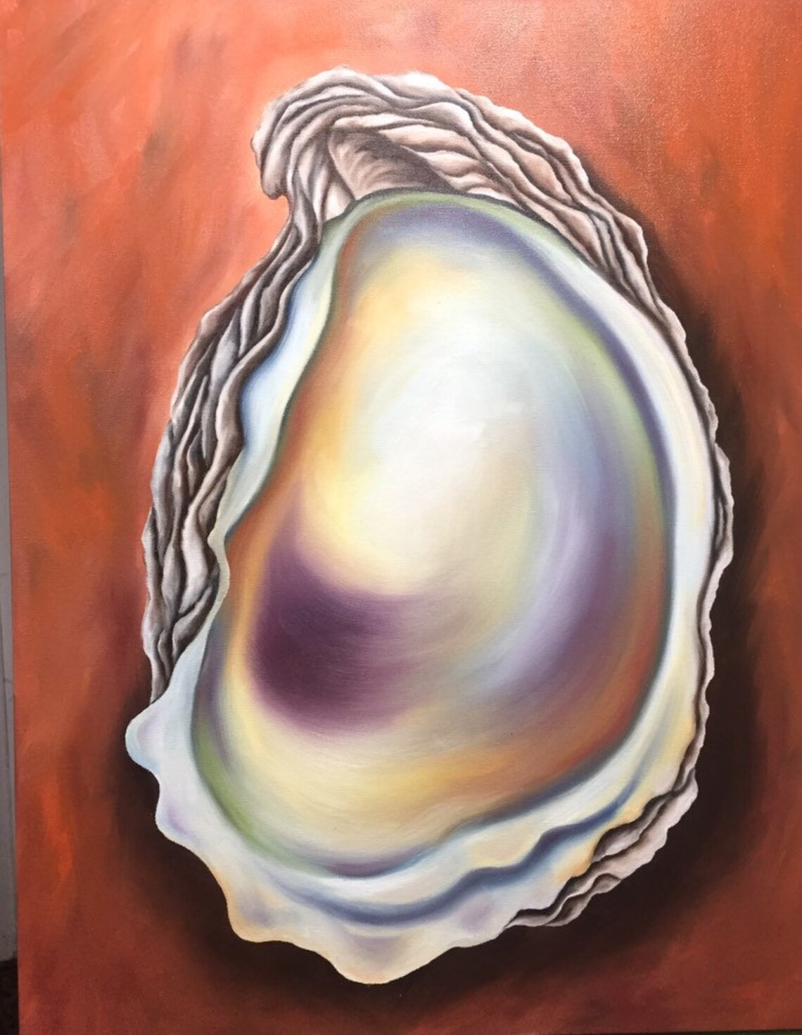 Oyster Custom Oil Painting 30hx24w Coastal Interior Decor Design Your ...