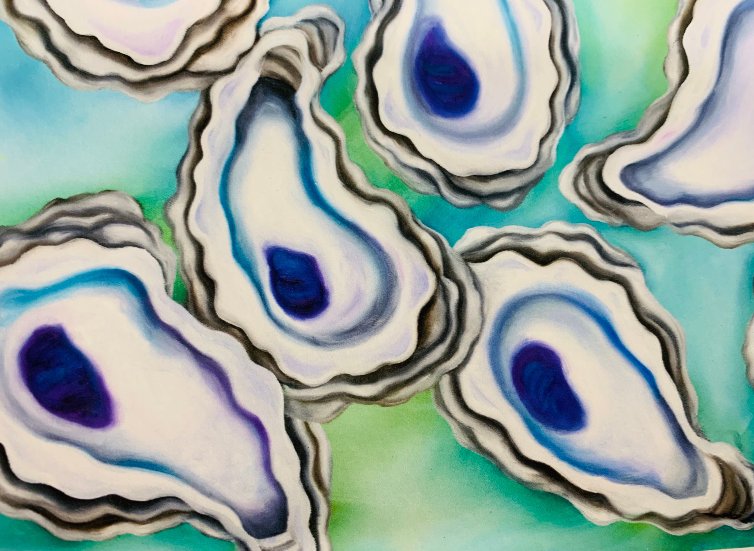 Multiple Oysters Print Limited Edition Signed Numbered Matted PRINT of ...