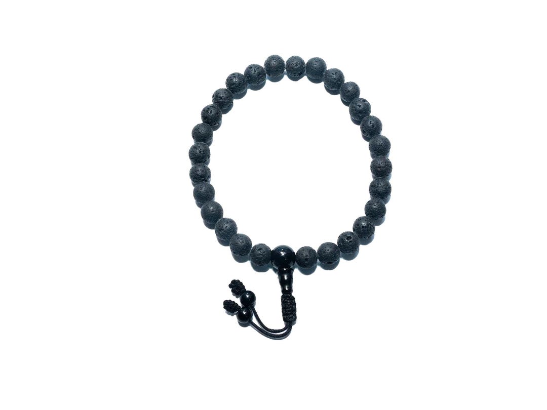 Adjustable Lava Wrist Mala, Buddhist Wrist Mala, Prostration Mala, Lava ...
