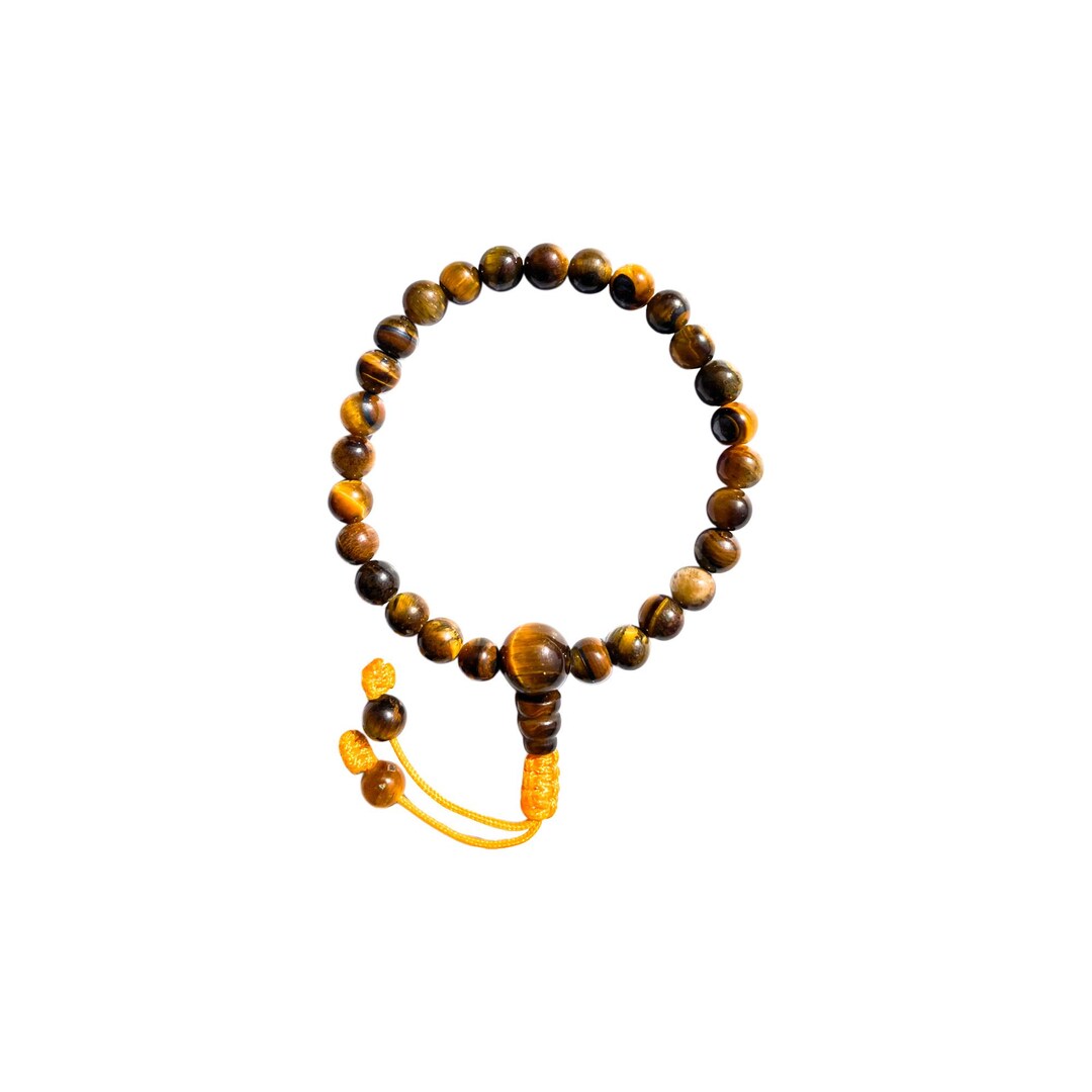 Tiger-eye Stone Wrist Mala, Tiger-eye Stone, Natural Stone, Buddhist ...