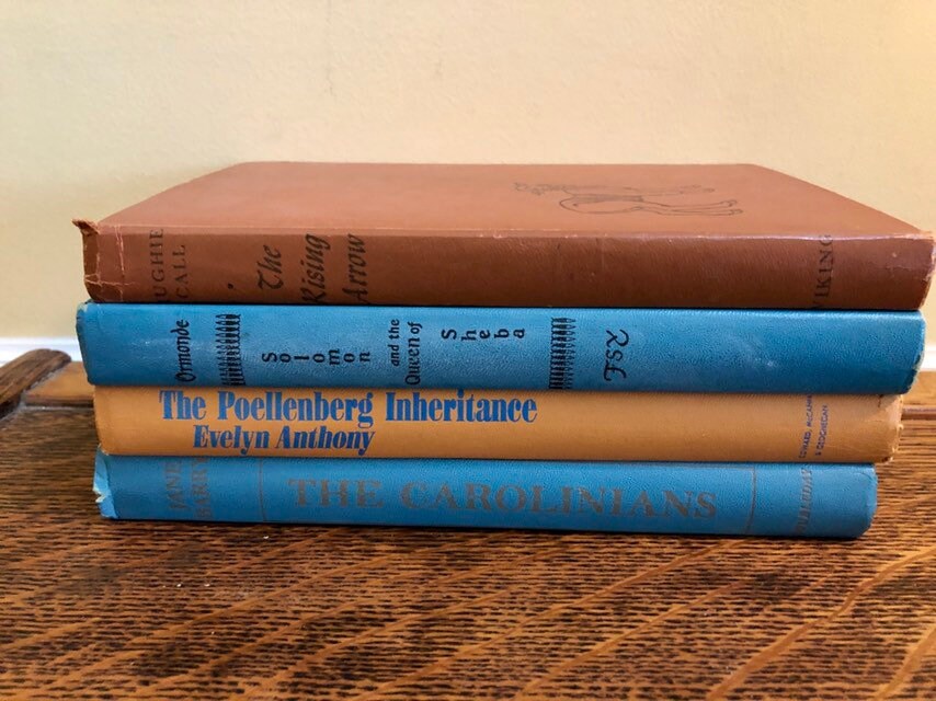 Vintage Book Set Blues and Tans Color Coordinated Books - Etsy