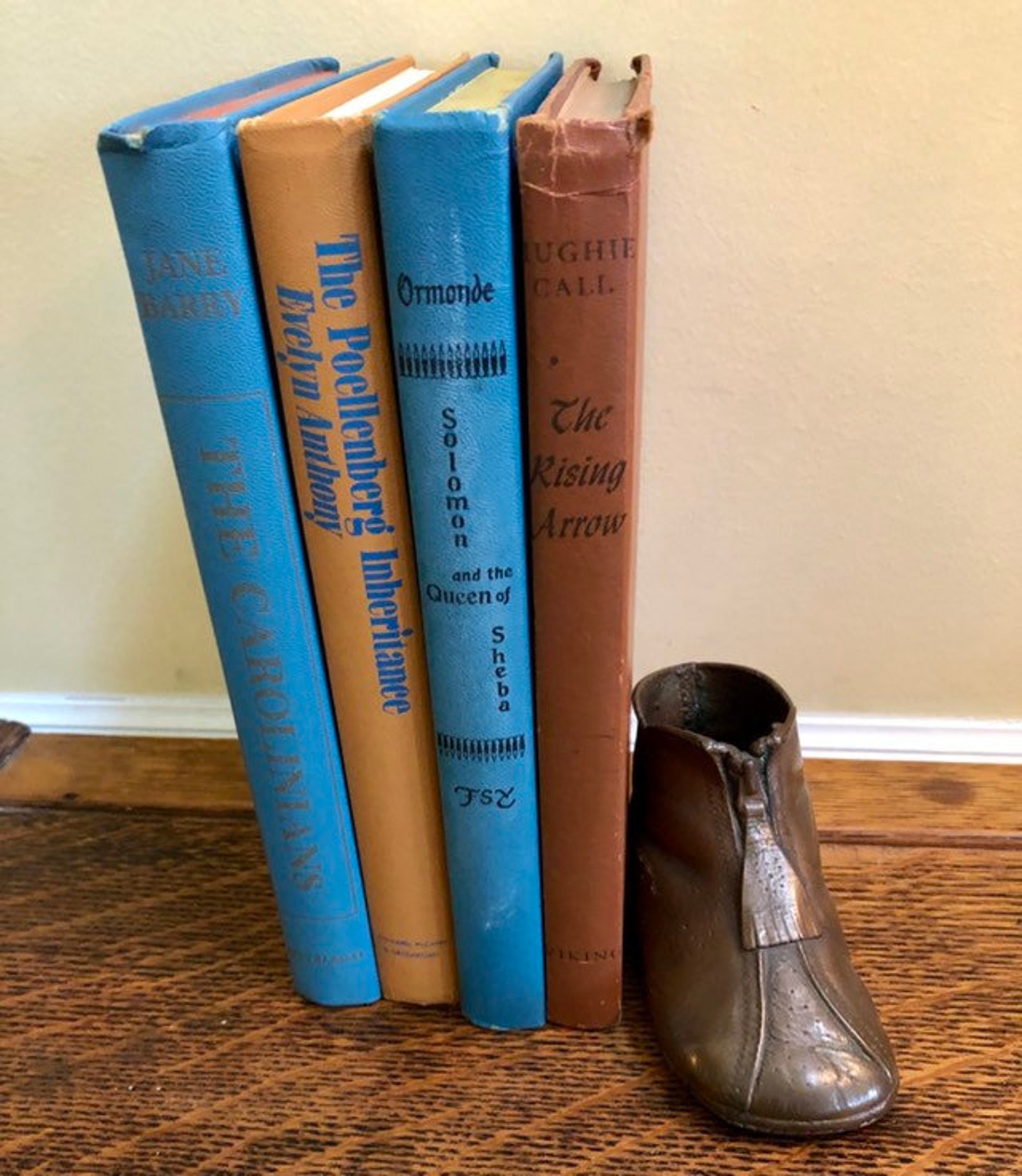 Vintage Book Set Blues and Tans Color Coordinated Books - Etsy