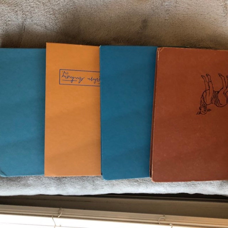 Vintage Book Set Blues and Tans Color Coordinated Books - Etsy