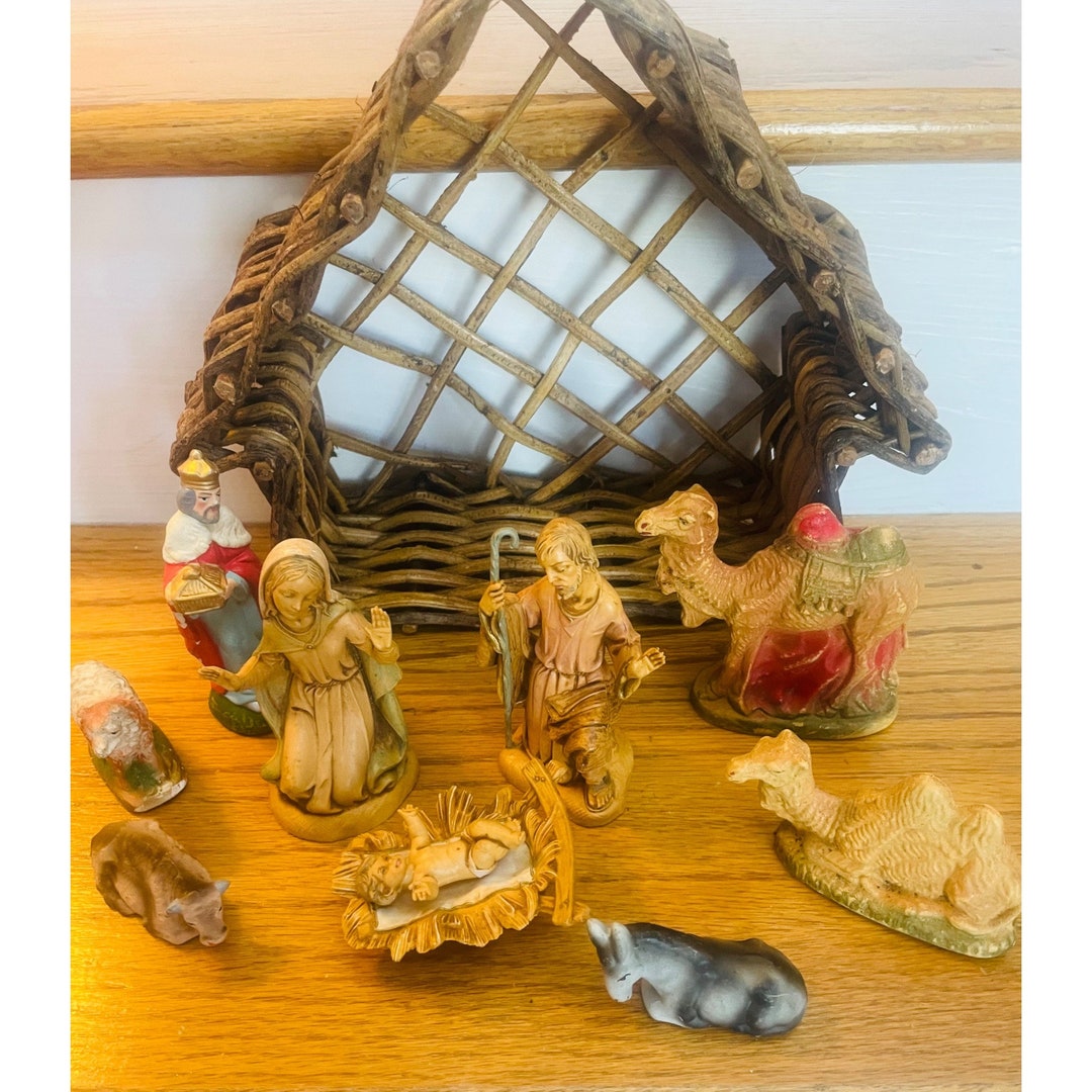 Vintage Holy Family Depose Italy Fontanini Nativity Pieces With Stable ...