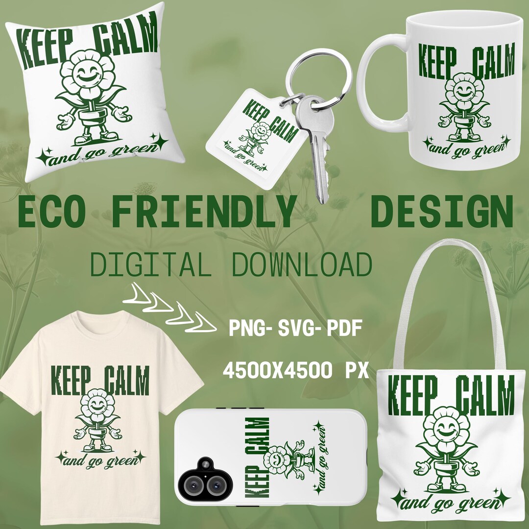 Eco-friendly Design, PNG, SVG, PDF, Eco Print, Digital Download ...