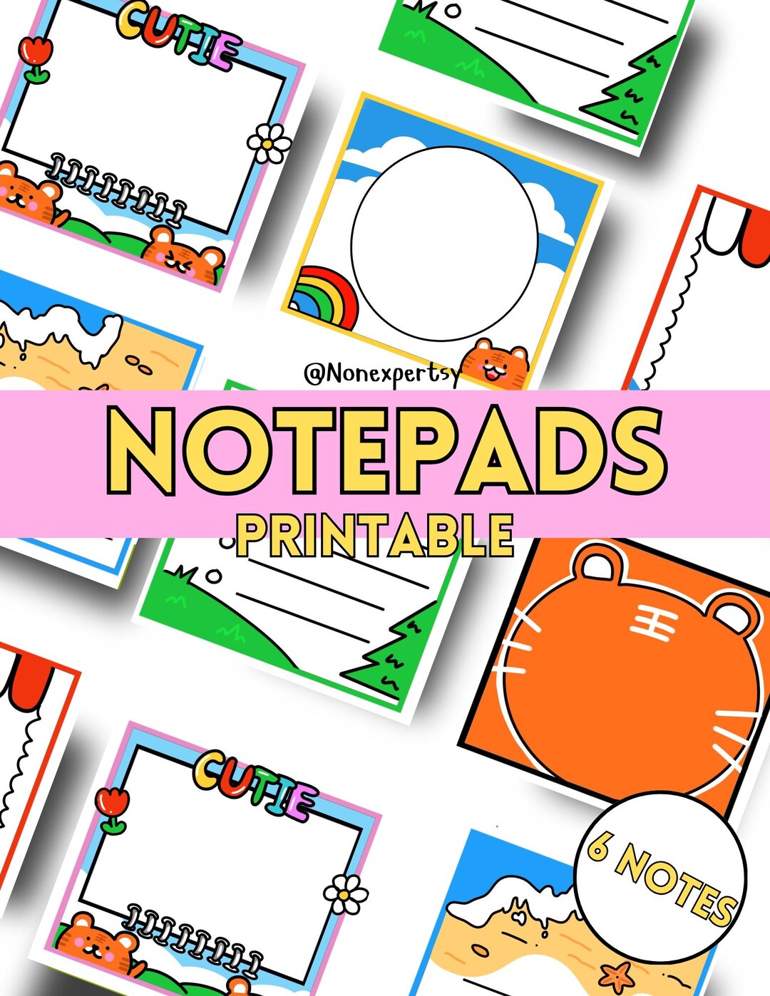 Notepad Art, Unique Notepad Design, Artistic Sketchpad, Writing Notepad ...