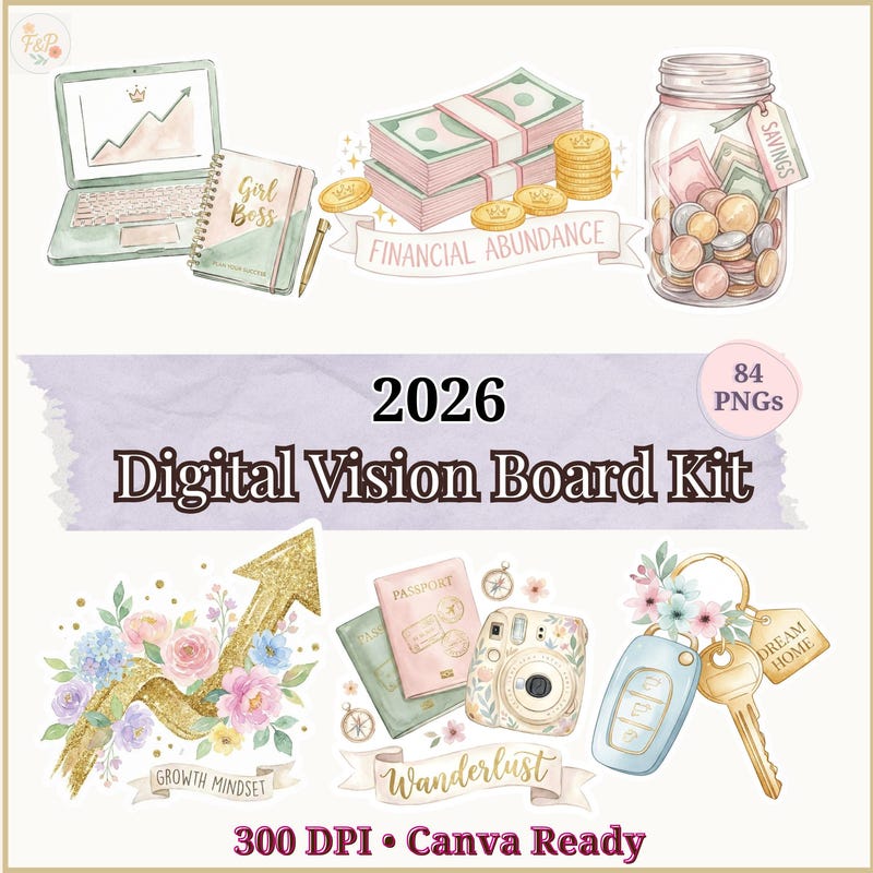 Vision Board Stickers - Etsy