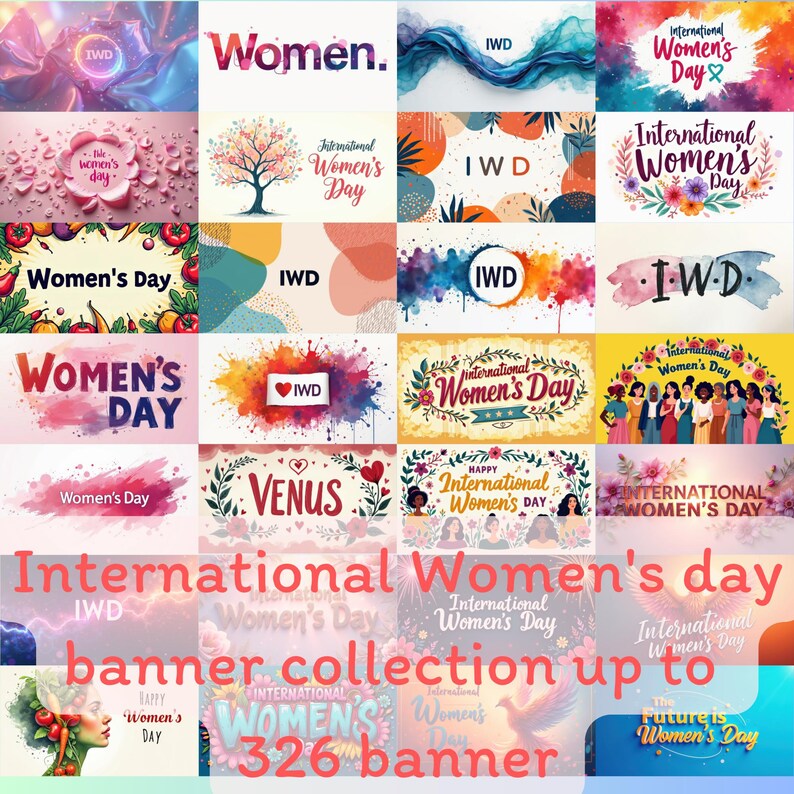 International Women's Day Banner Collection up to 326 Banner - Etsy