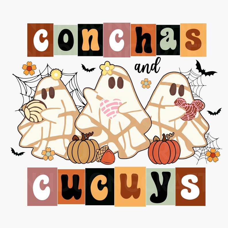 Conchas and Cucuys Png, Spooky Latina Png, Spanish Halloween Png ...