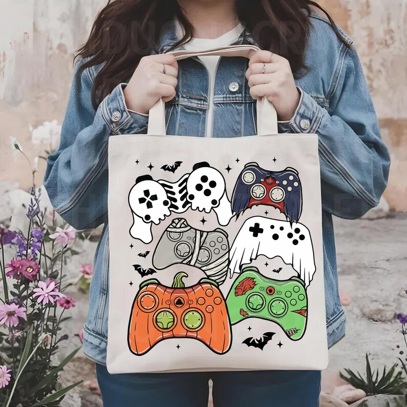 Halloween Game Controller PNG, Spooky Gamer Sublimation Design, Funny ...