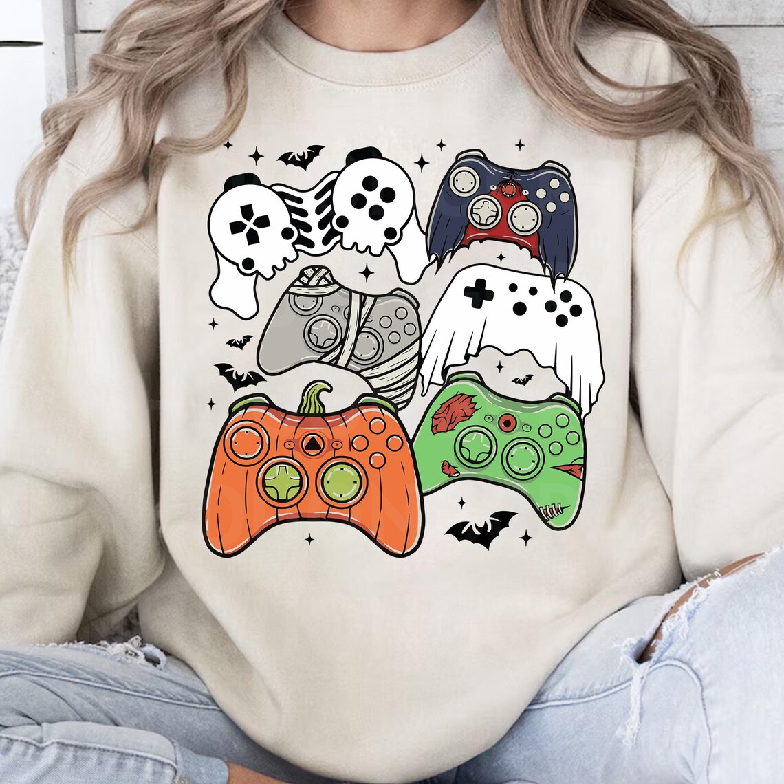 Halloween Game Controller PNG, Spooky Gamer Sublimation Design, Funny ...