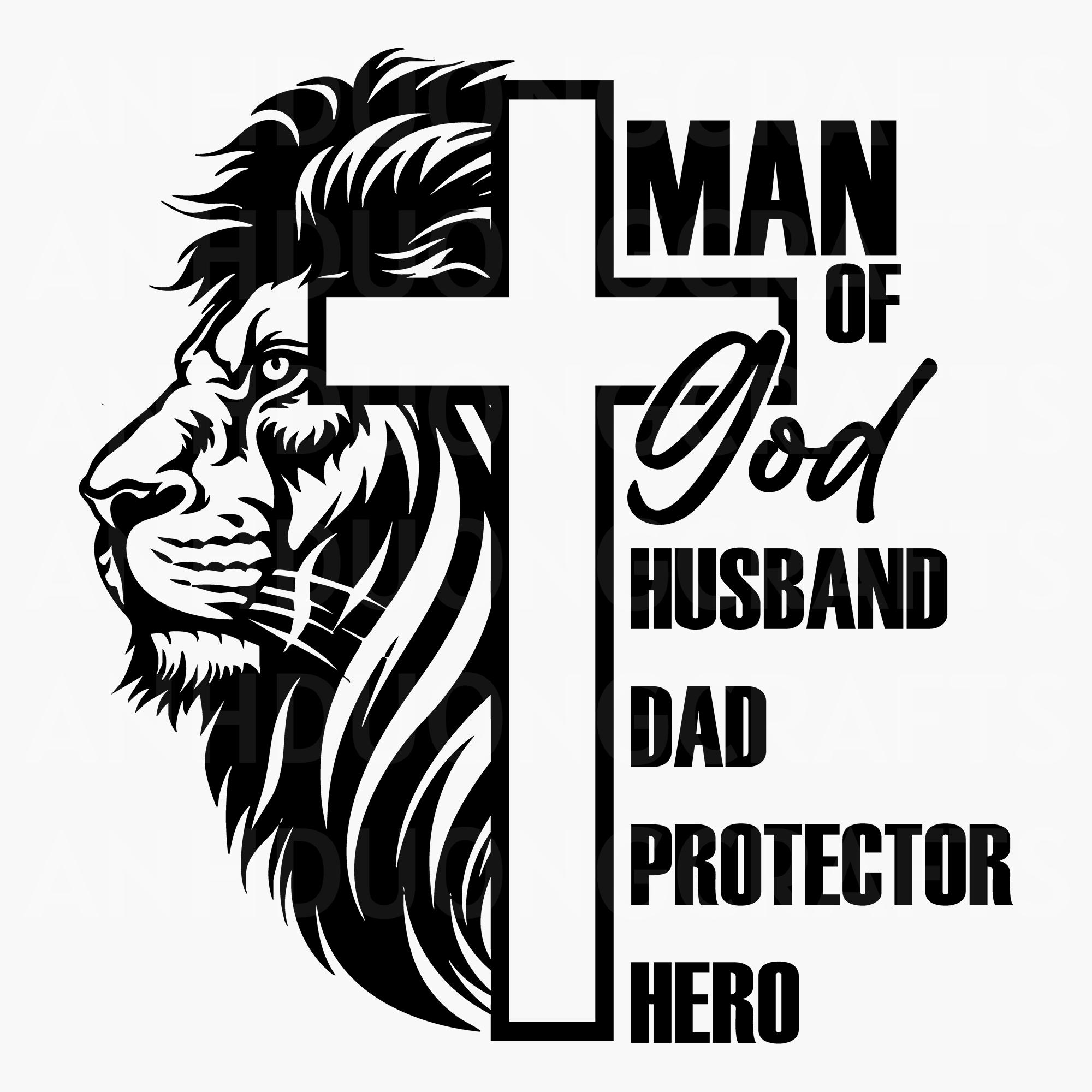 Man of God Svg Png Shirt Design, Christian Dad Shirt Svg, Gift for ...