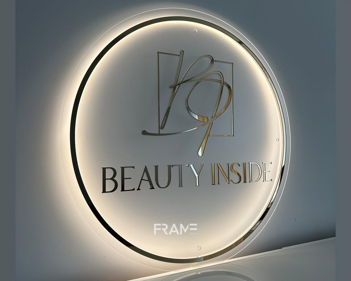 Backlit Company Logo, Custom Acrylic Logo Sign, Neon Business Sign ...