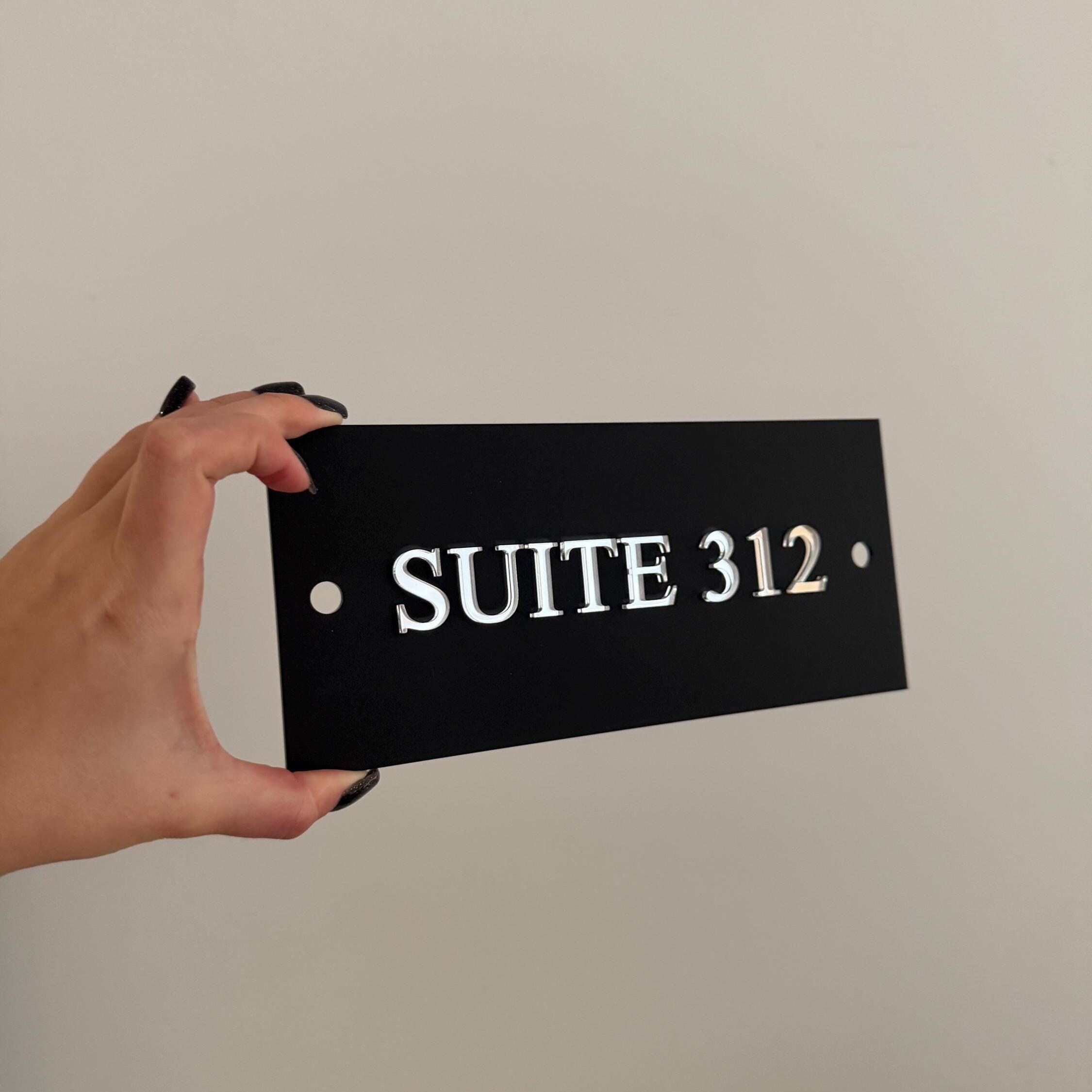 Custom Room Number Sign – Acrylic Suite Door Plaque for Hotels and ...