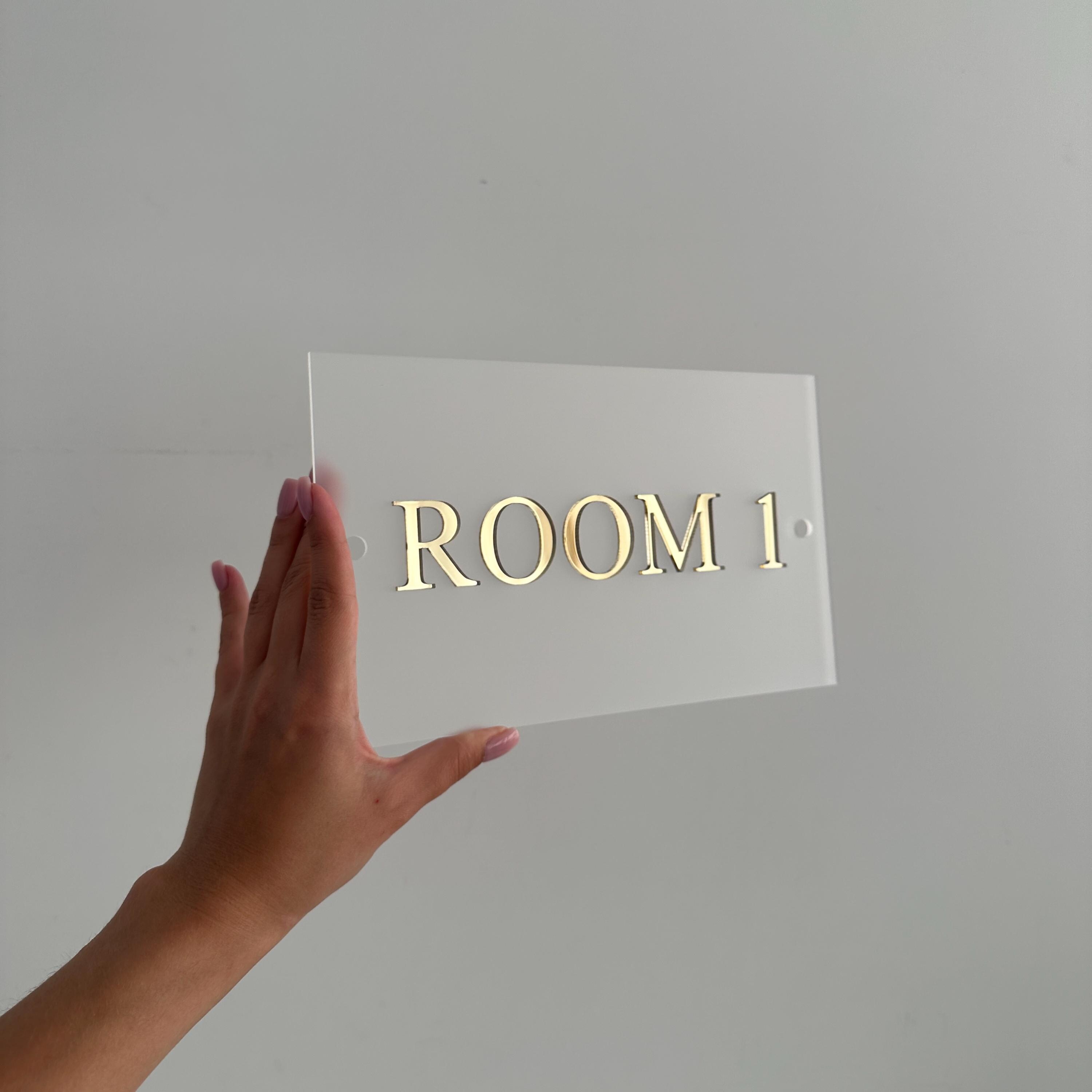 Custom Room Number Sign – Acrylic Suite Door Plaque for Hotels and ...