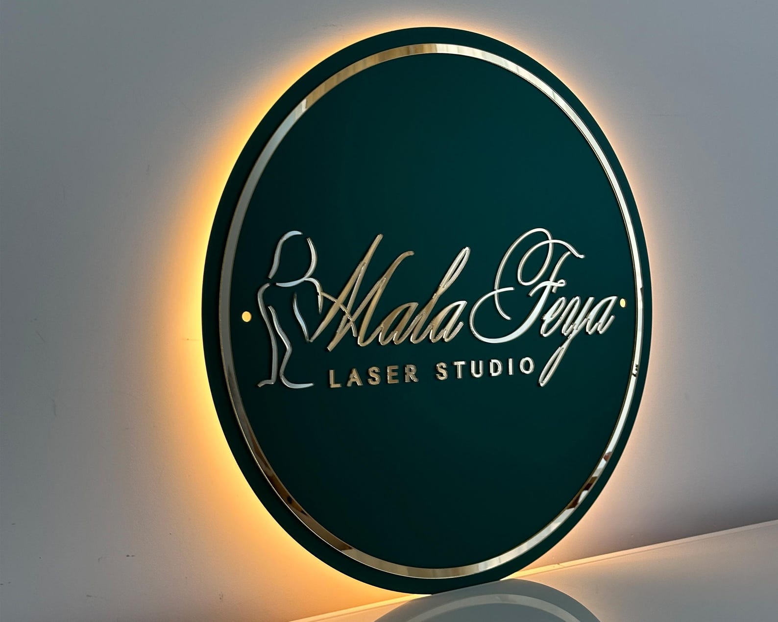 Custom Business Signboard, Personalized Acrylic Logo Wall Sign With ...