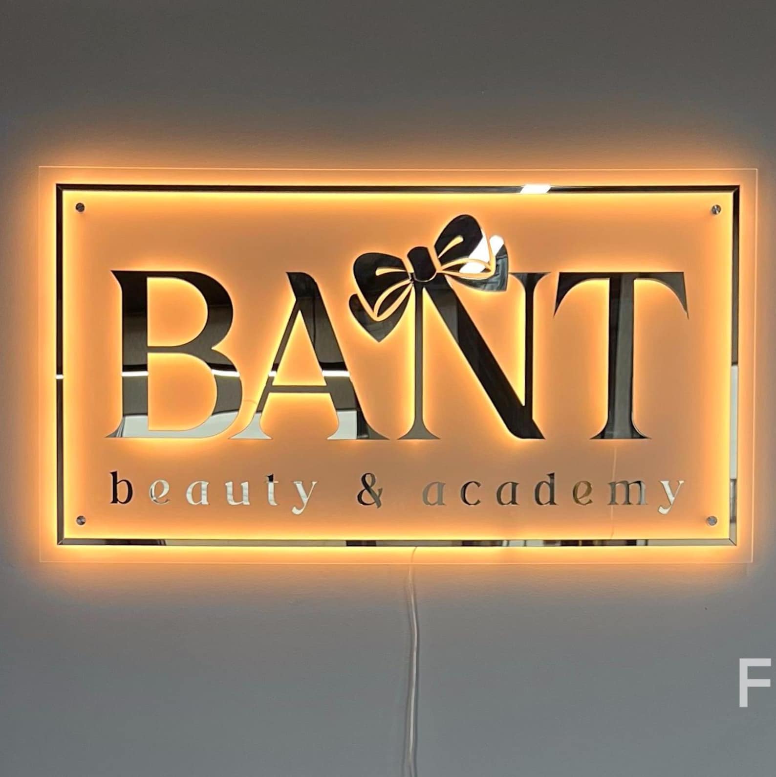 LED Backlit Logo Sign, Personalized Acrylic Wall Sign, Light up Office ...