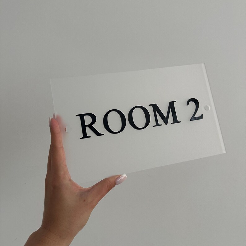 Custom Room Number Sign – Acrylic Suite Door Plaque for Hotels and ...