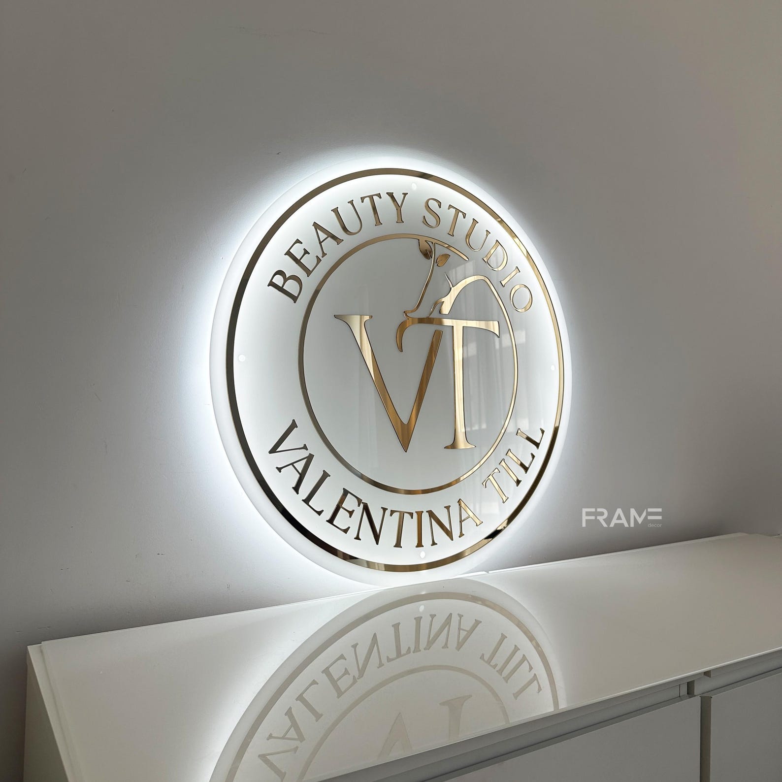 Custom LED Backlit Acrylic Logo Sign for Beauty Salon, Spa or Lash ...