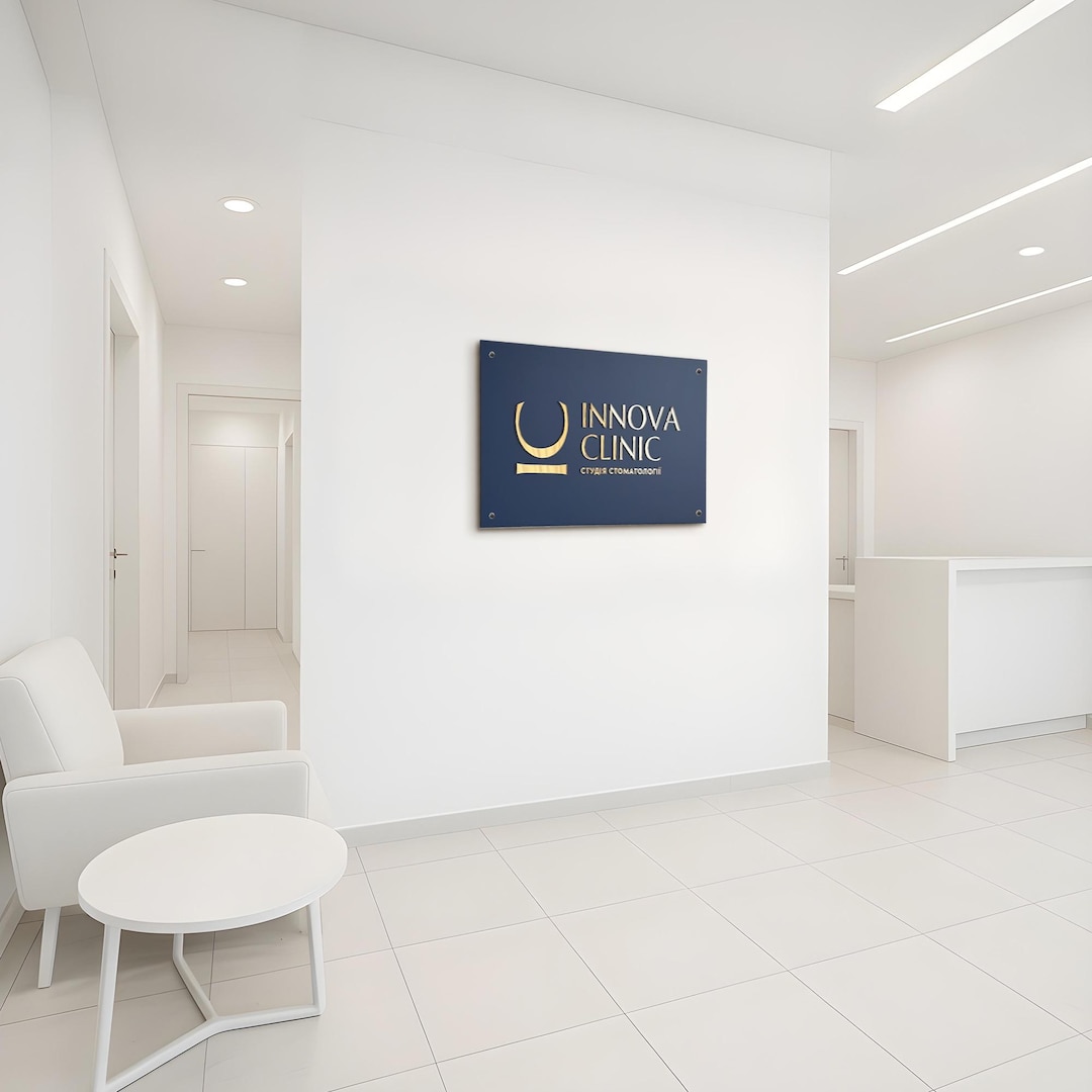Custom Acrylic Clinic Sign for Wall, Business Logo Office Plaque ...